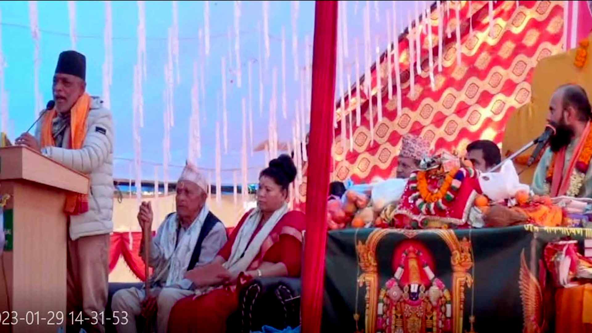 परेवाटारमा धाम निर्माण गर्न सक्दो सहयोग गर्नेछु:रामनाथ अधिकारी ...